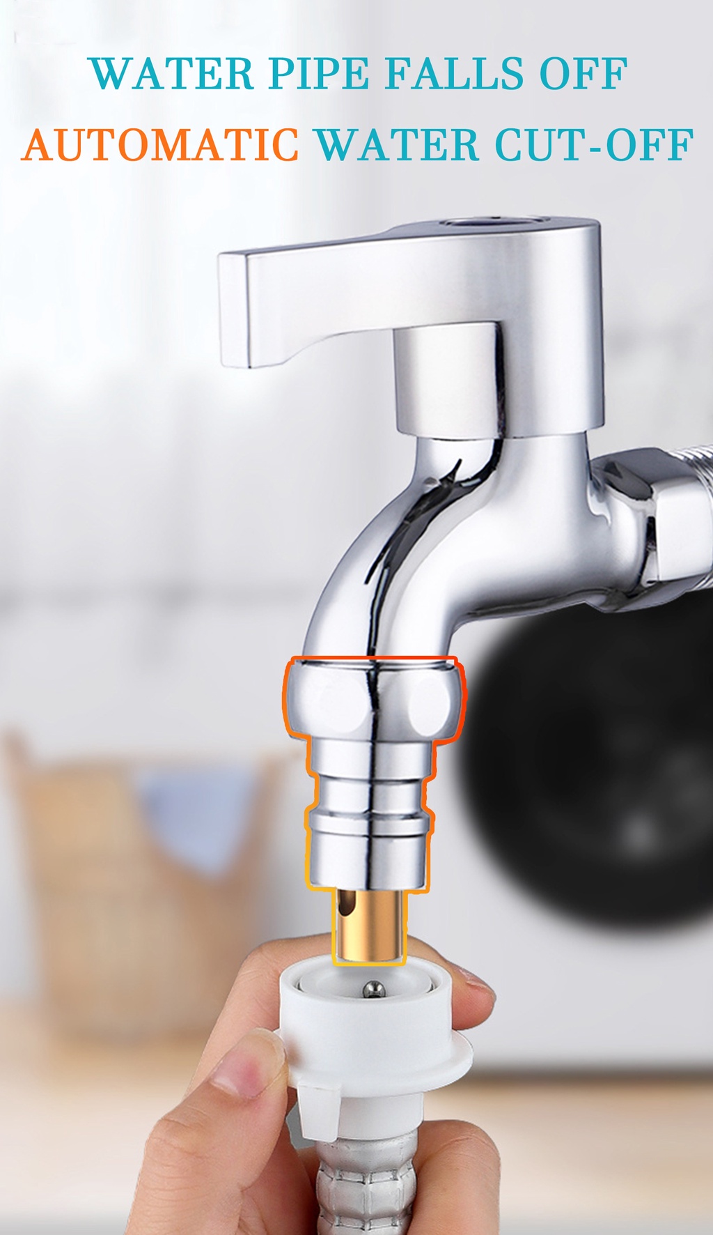KOYOT Washing Machine Faucet Adapter Nozzle Full-automatic Anti Falling ...