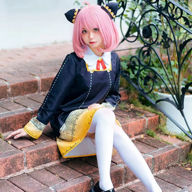 SPY×FAMILY Anya Forger Cosplay Costume Dress Anya's Wig Thorn Princess ...