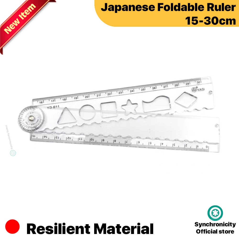 Foldable Ruler with Metric Measurements | JPR100 - 15-30 cm Japanese ...