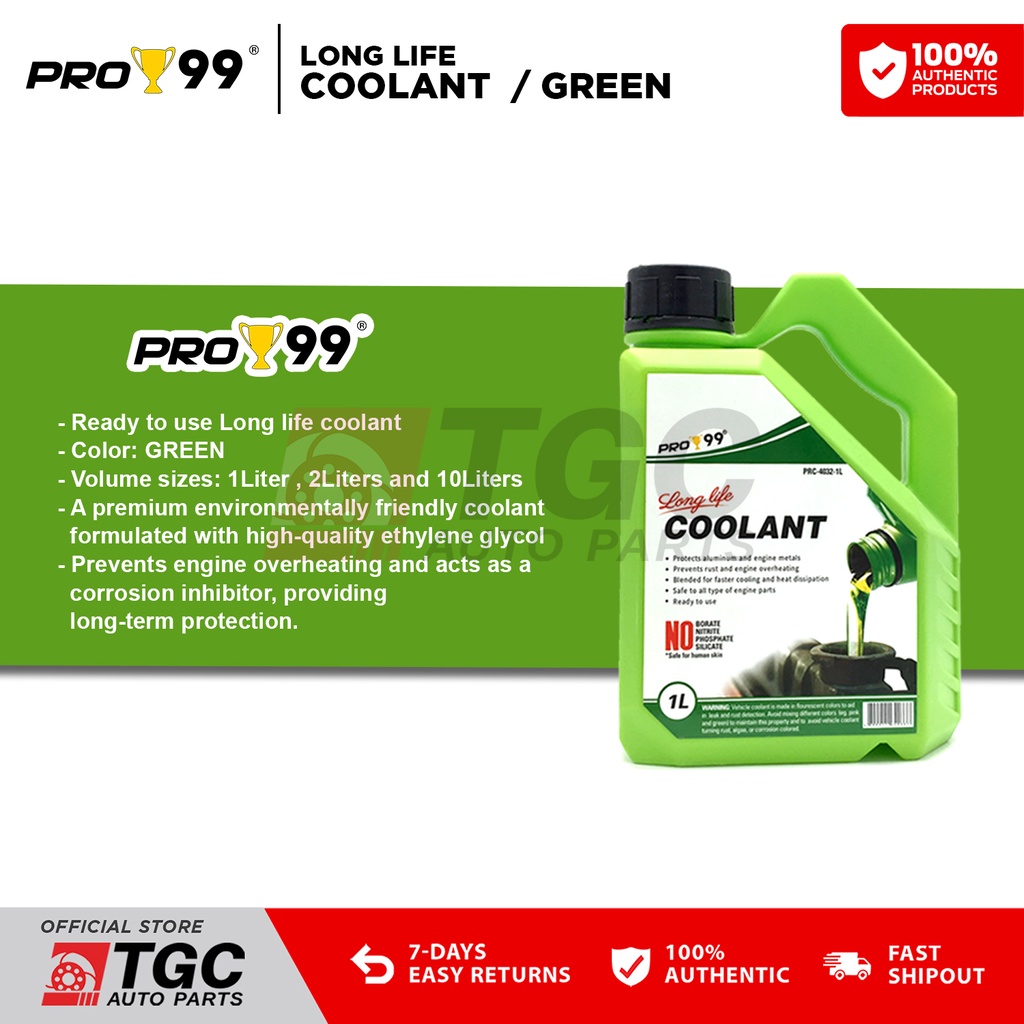Pro 99 Long Life Radiator Coolant Green Ready to use 1 Liter / 2 Liters - 1pc | Shopee Philippines