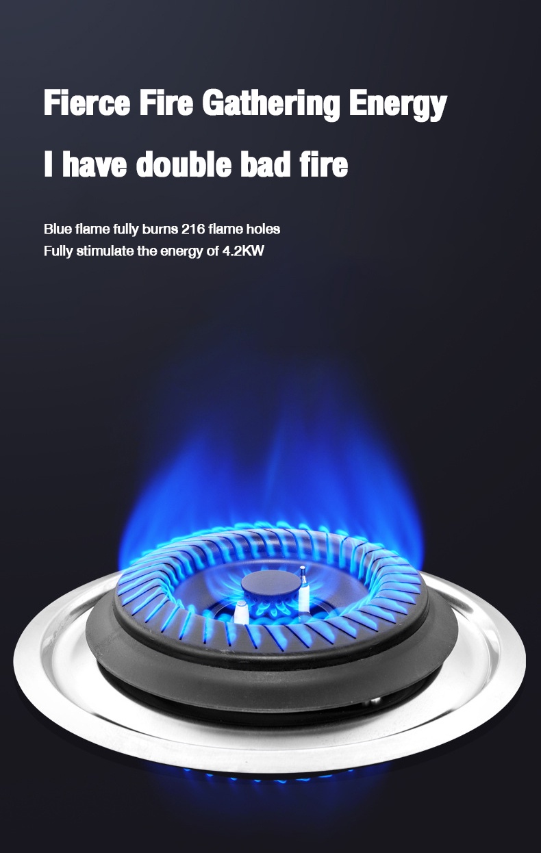 IKER double-head gas stove embedded desktop dual-purpose stove (gas ...