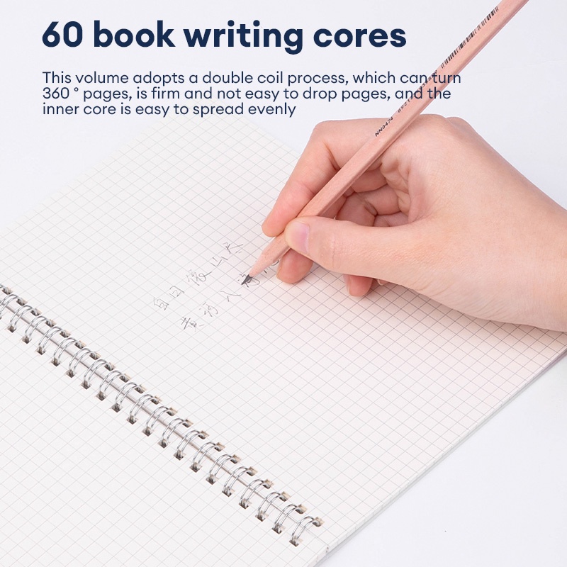 Deli A5 Spiral Notebook 60Sheets Student Writing Notebook School ...