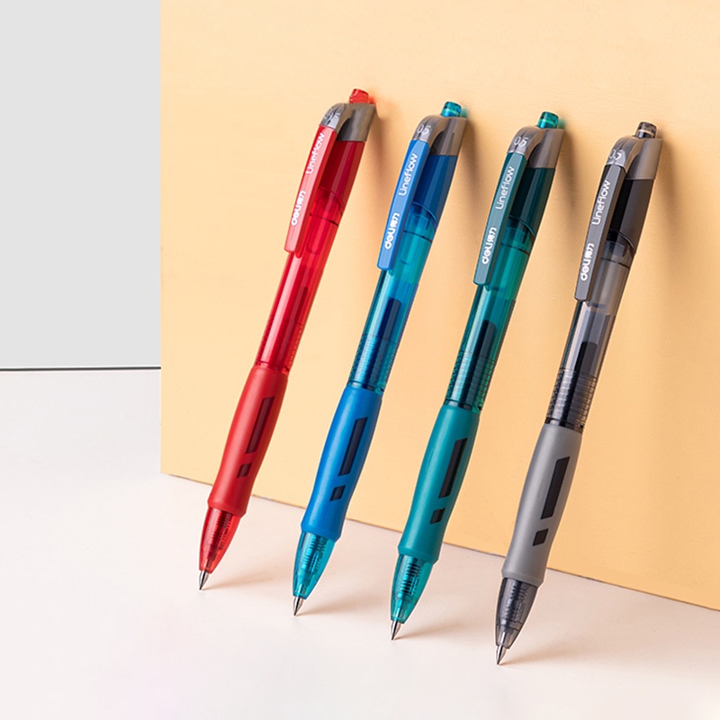 Deli Gel Pen 0.5mm Press Sign Pen Writing Stationery Office & School ...