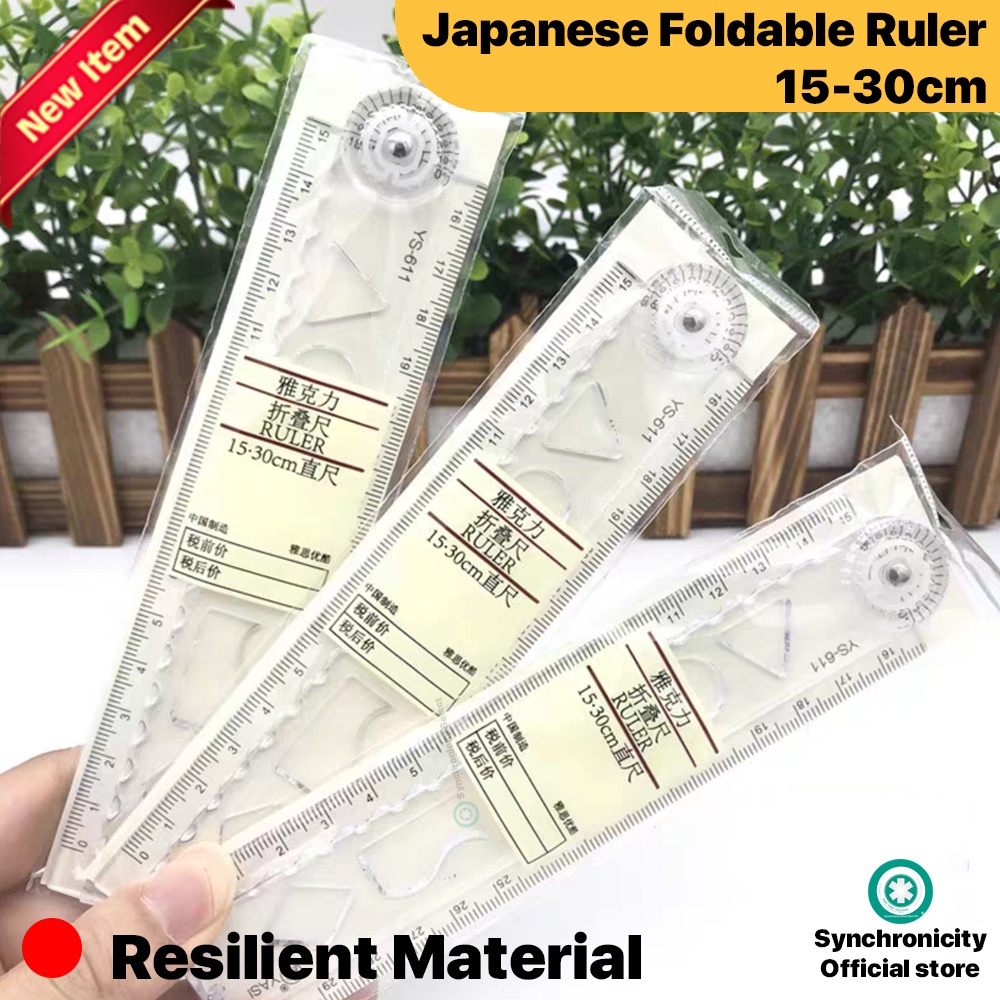 Foldable Ruler with Metric Measurements | JPR100 - 15-30 cm Japanese ...