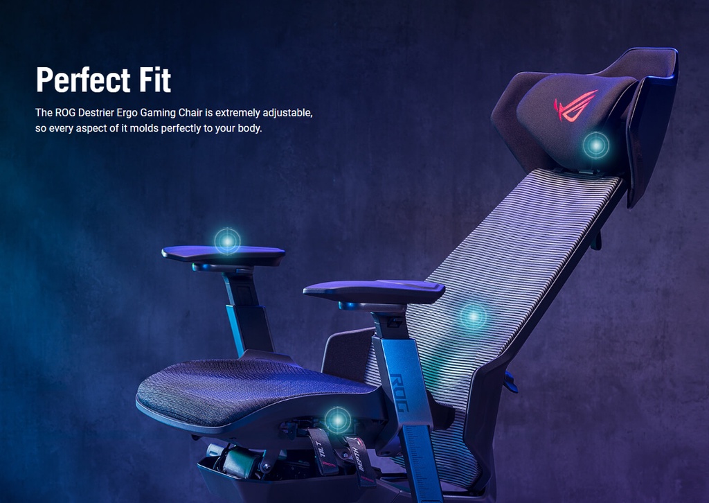 ITW | Asus ROG Destrier ergo gaming chair, adjustable lumbar support ...