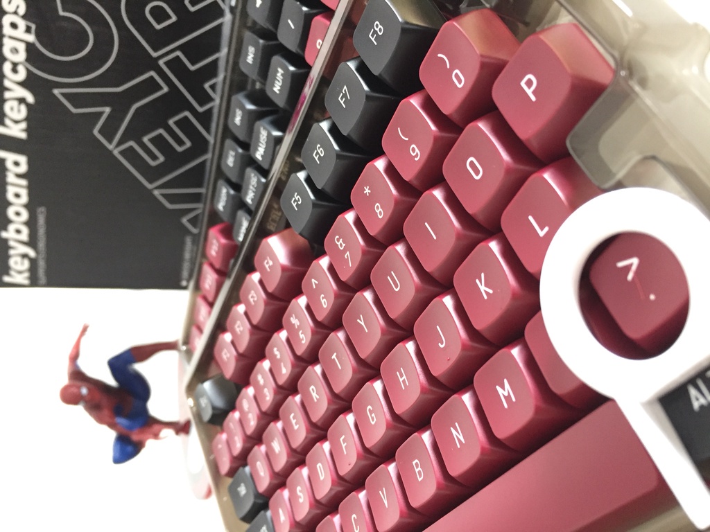 150 Keys Double Shot Keycap MSA Profile Red Black English Personalized ...