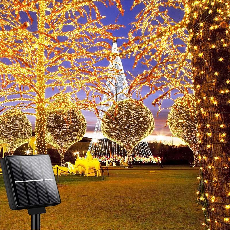 42M LED Solar Light LED Outdoor Waterproof Fairy String Lights For ...