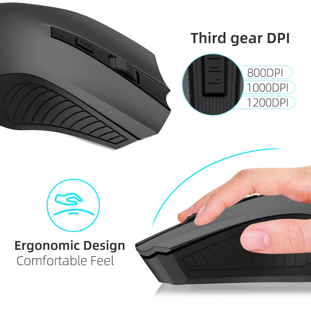 Zeus M220 Wireless Gaming Mouse / Office Mouse With Nano Receiver And A ...