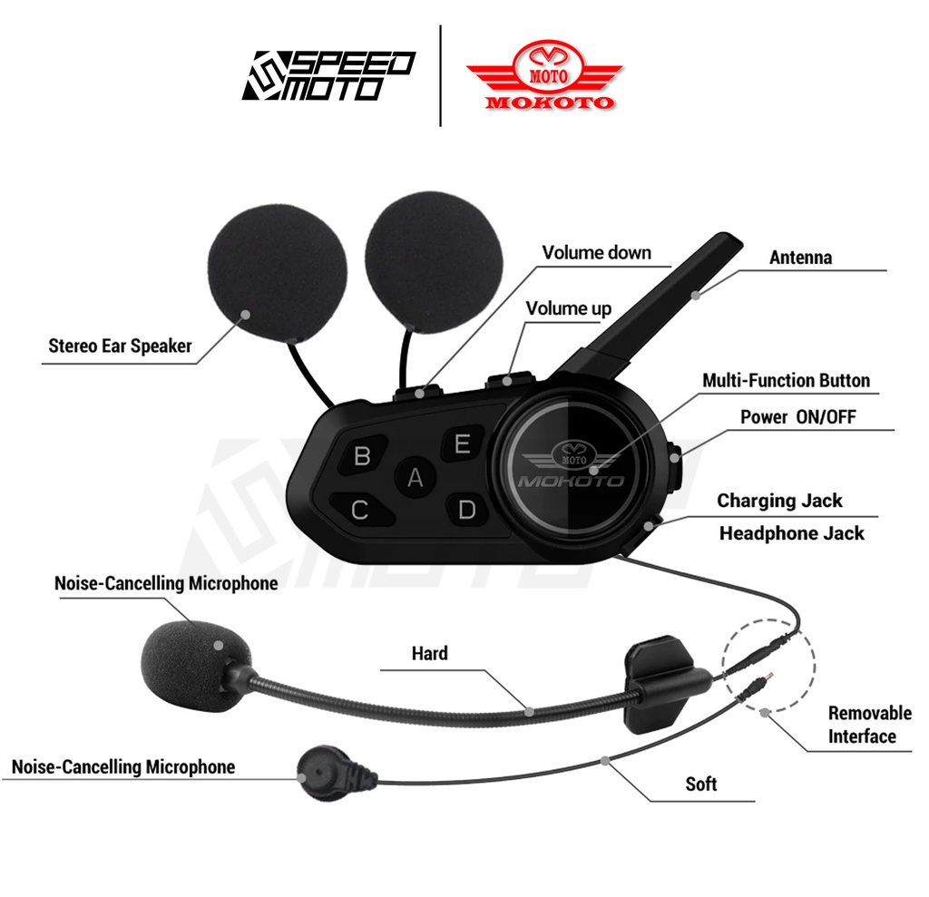 MOKOTO WIRELESS INTERCOM S-6 SPEEDMOTO | Shopee Philippines