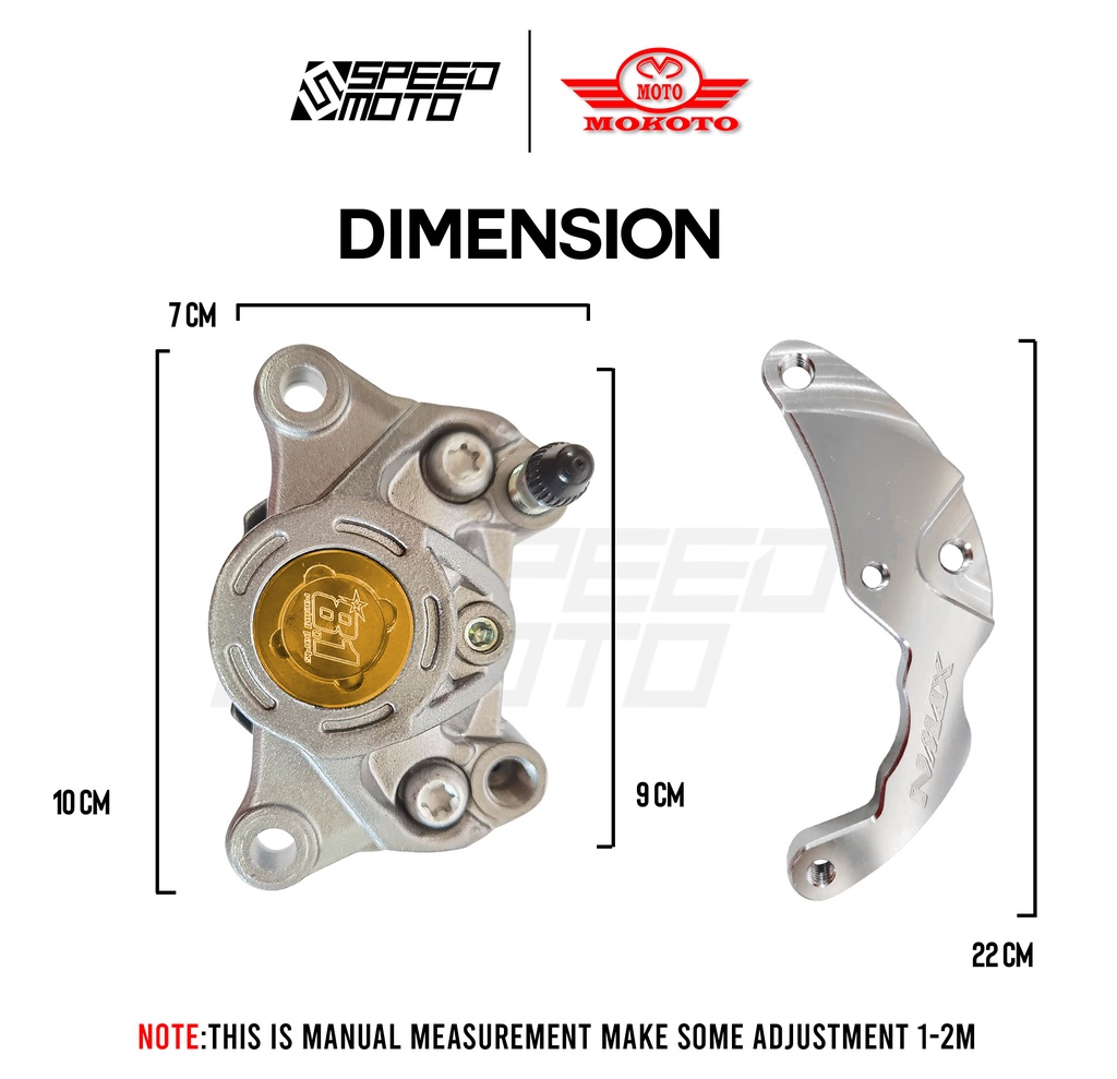 MOKOTO YAMAHA NMAX V1 / V2 FRONT BRAKE CALIPER WITH BRACKET AND FREE ...