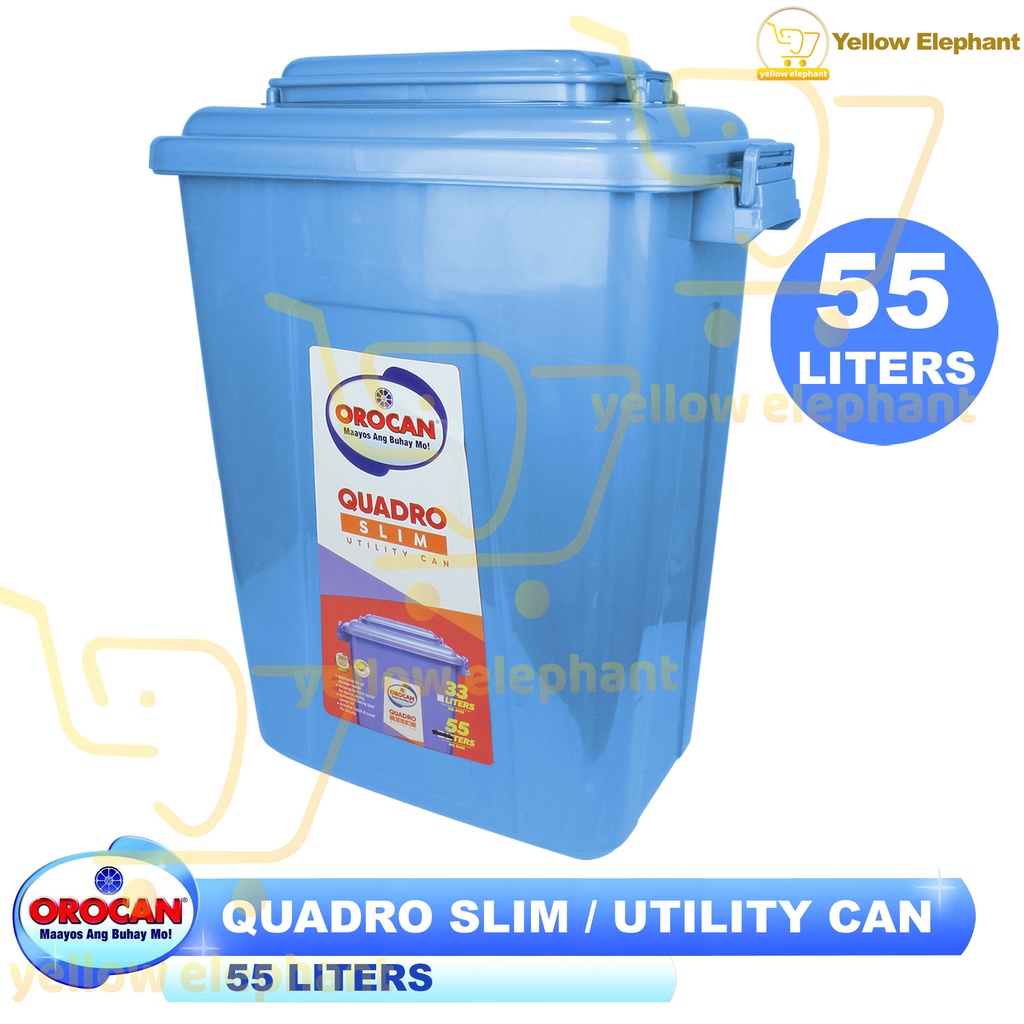 Orocan Quadro Slim Water Drum / Utility Pail / Water Container/ Utility Can 55 Liters | Shopee ...