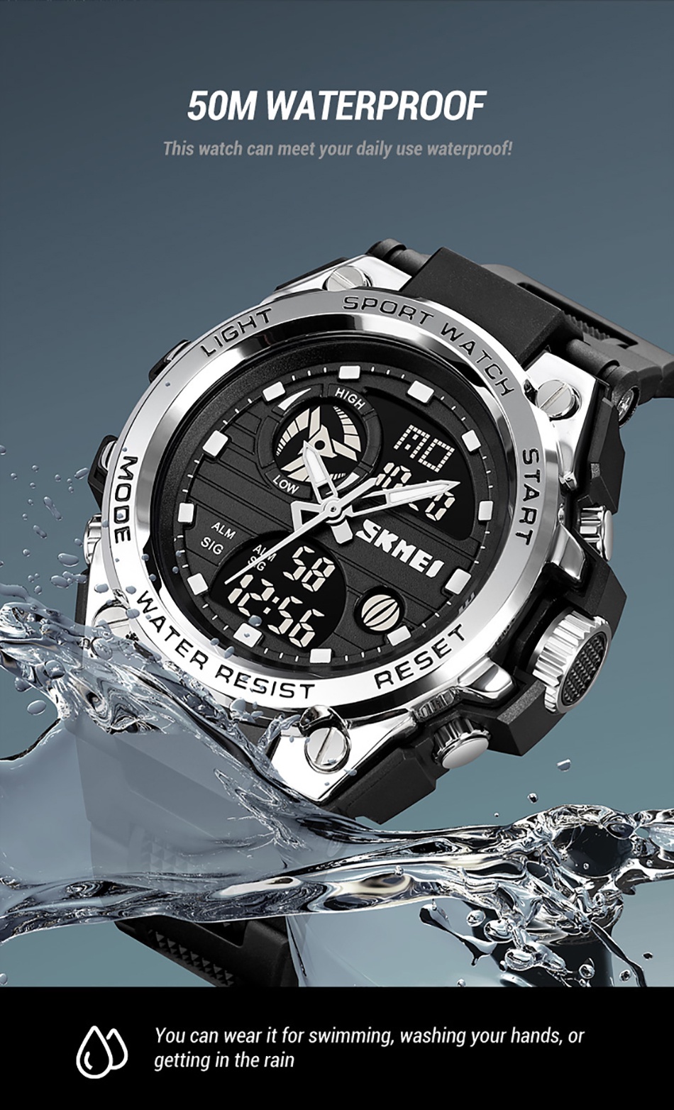 SKMEI Fashion Brand Men's Watches Original Chrono Alarm Military Sport ...