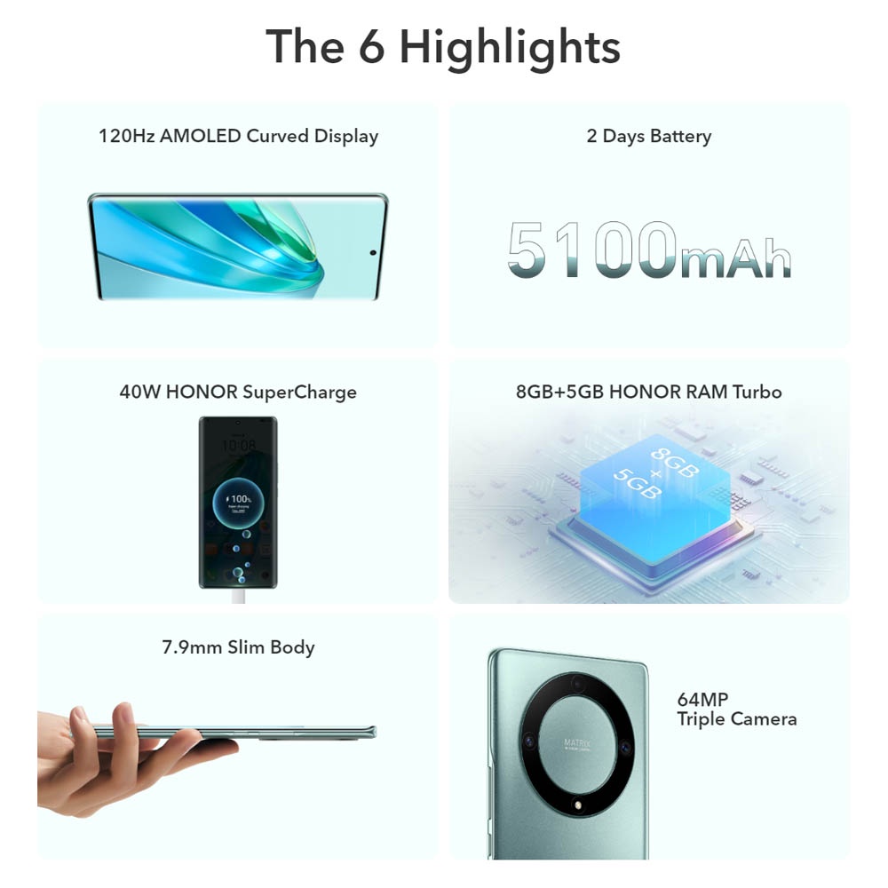 Honor X9A 5G Smartphone | 8GB RAM+256GB ROM | Qualcomm Snapdragon 695 | 64MP Triple Camera ...