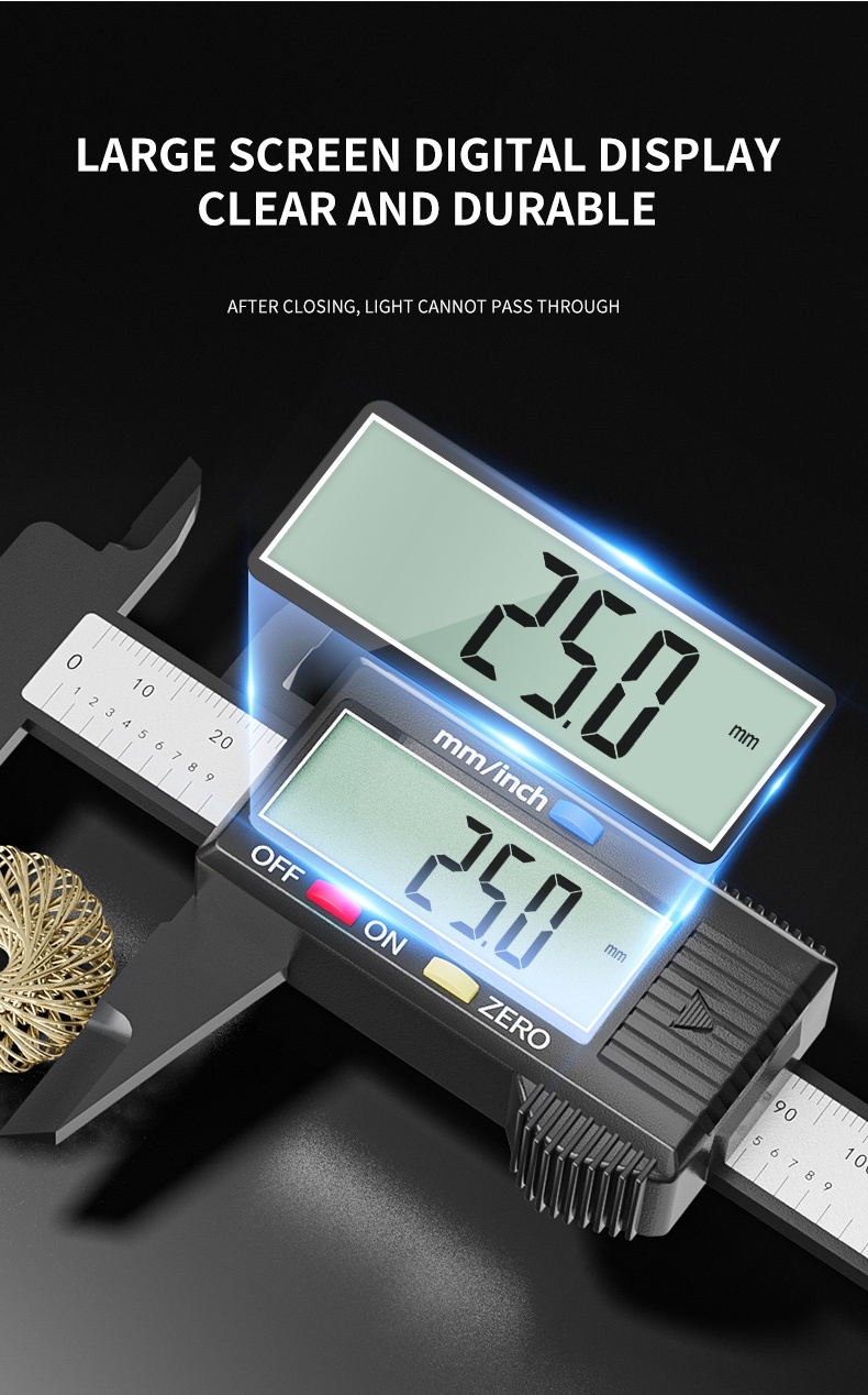 150mm 0.1mm Digital Caliper 6 Inch Electronic Vernier Caliper Measuring ...