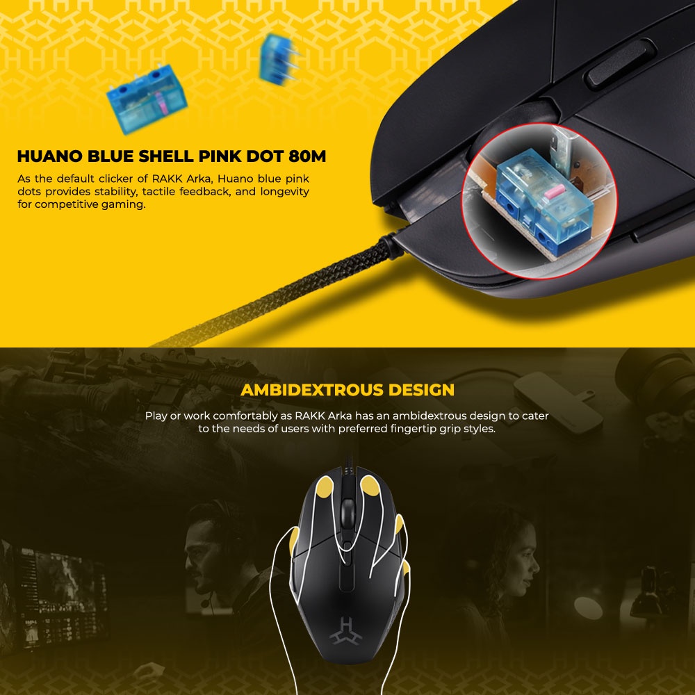 EasyPc| RAKK ARKA RGB Gaming Mouse| Lightweight| Black | Shopee Philippines