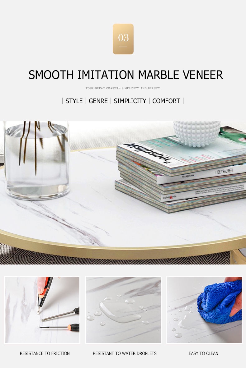 Creative small simple modern living room Nordic style steel wood coffee ...