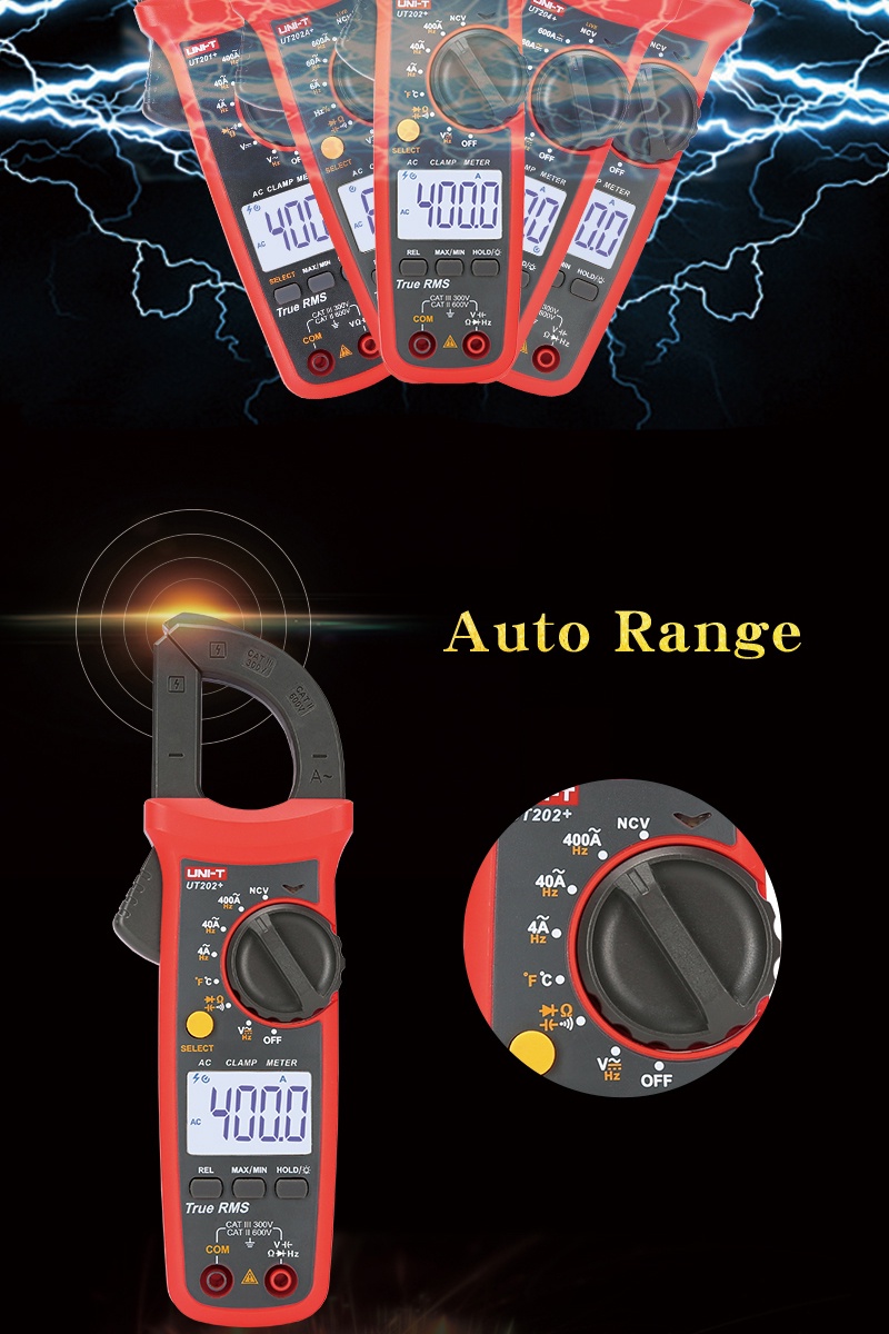 【Ready Stock】UNI-T Digital Clamp Meter UT201+/UT202+/UT203+/UT204 Plus ...