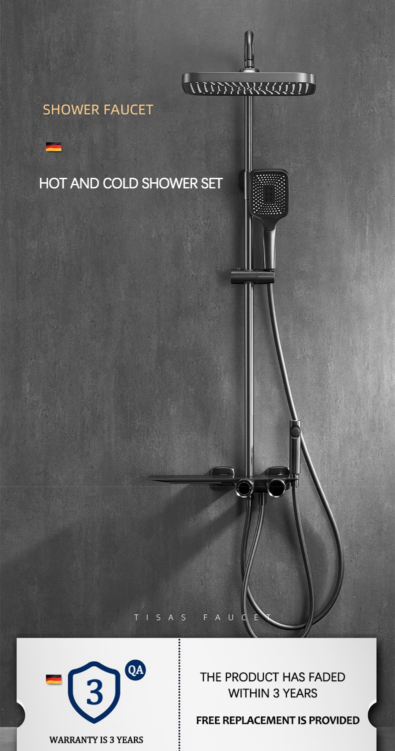 FPX Shower Set With Faucet Gun-Gray 4in1 High Pressure Shower Set With ...