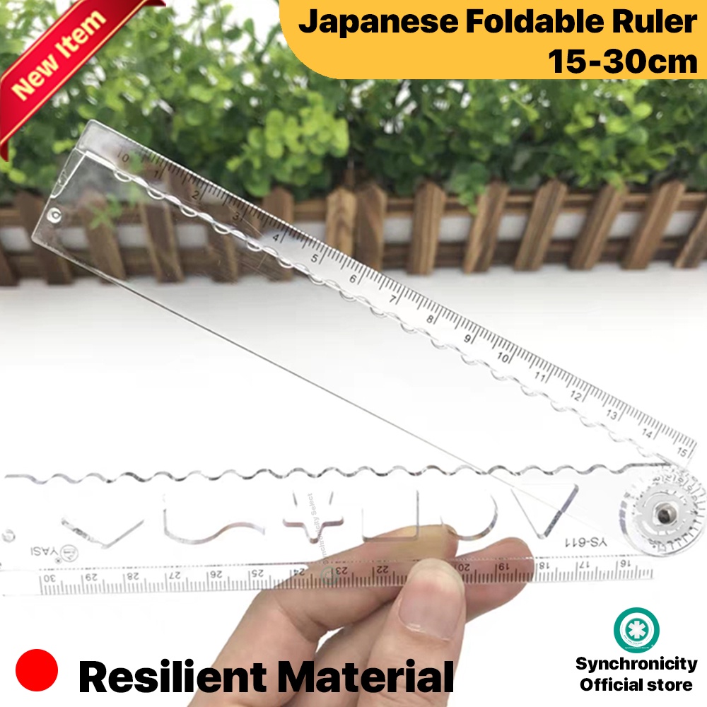 Foldable Ruler with Metric Measurements | JPR100 - 15-30 cm Japanese ...
