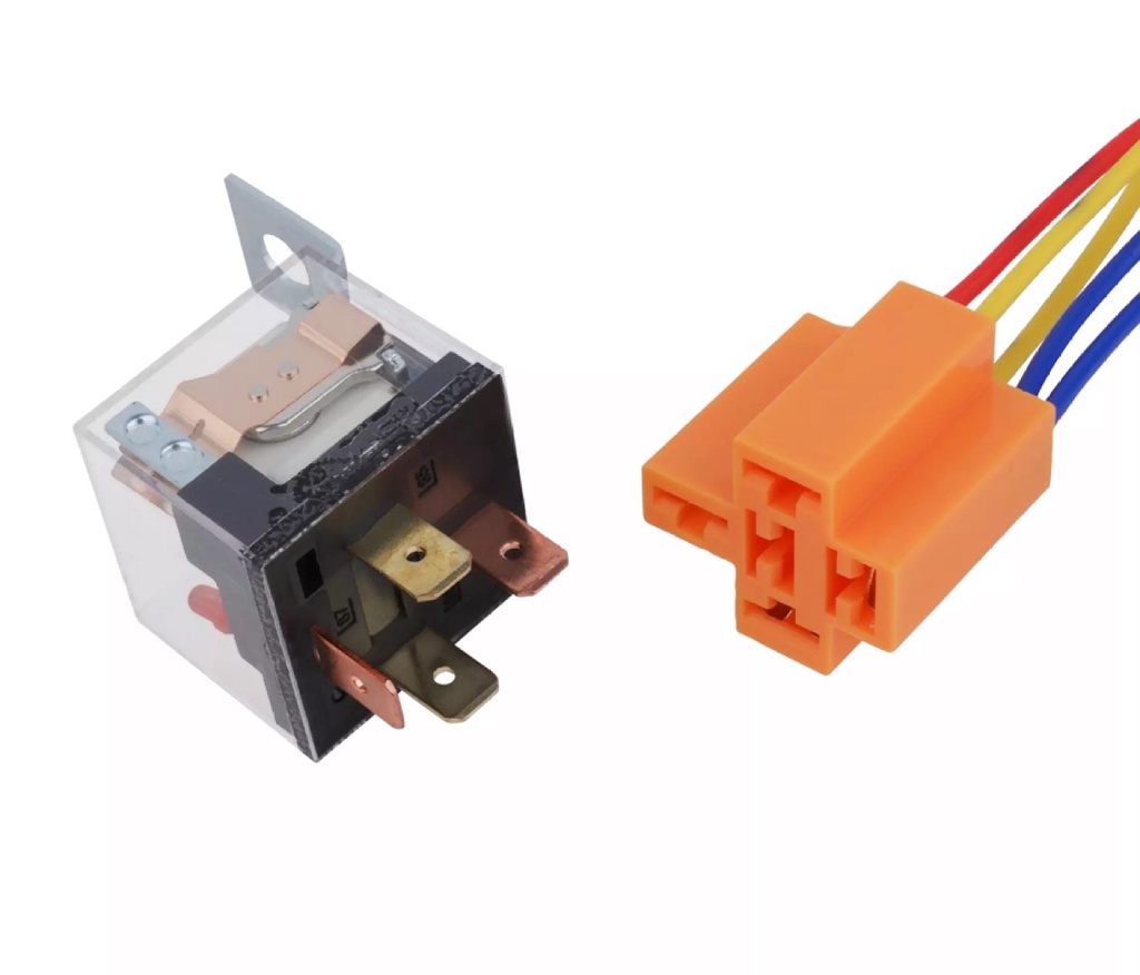 Horn Relay Mini Driving Light Relay Transparent Socket and Harness 4pin ...