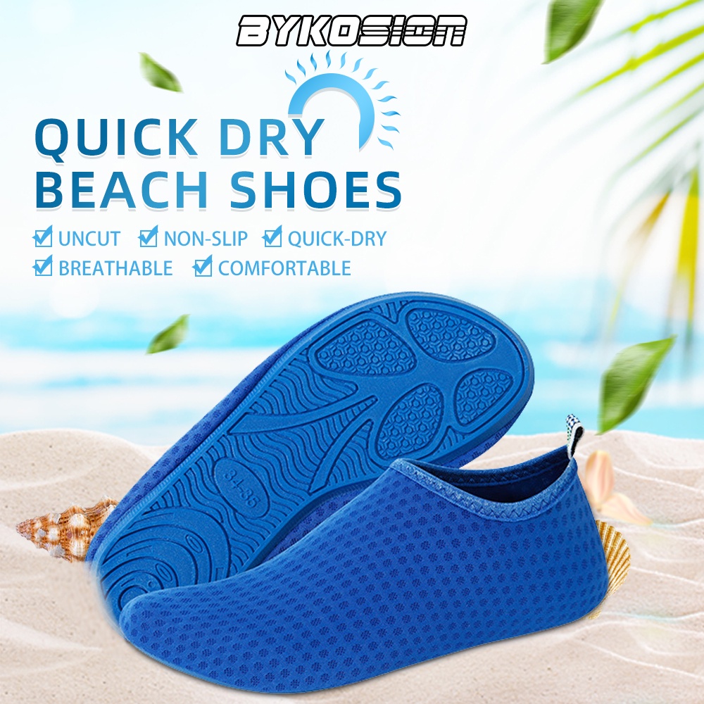 BYKOSION Aqua Shoes Unisex Summer Rubber Beach Shoes Solid Color Quick ...
