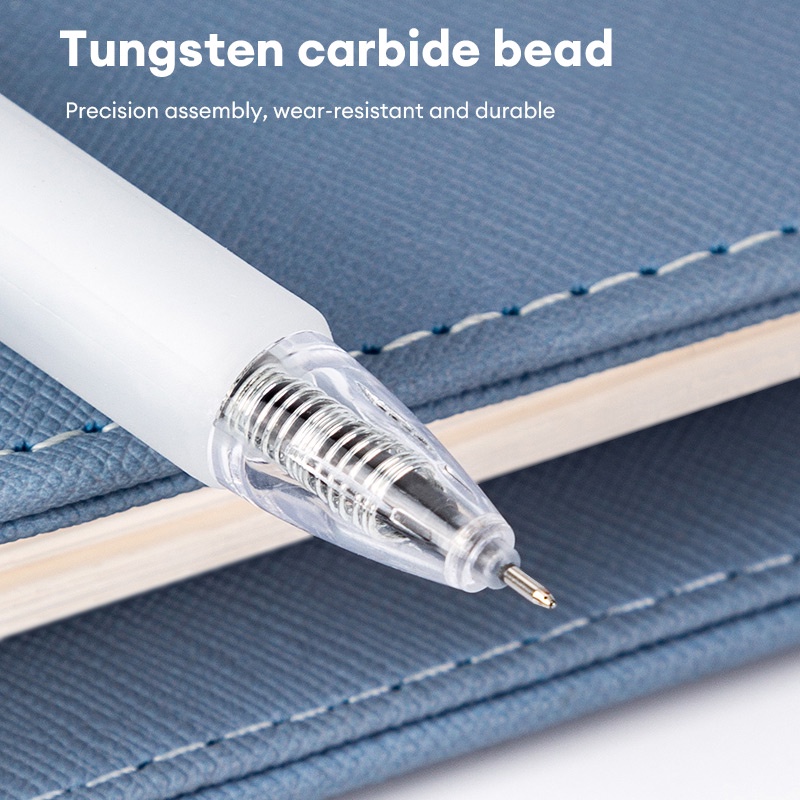 Deli A122 Press Gel Pen 0.35mm Black Student Writing Pens Stationery ...