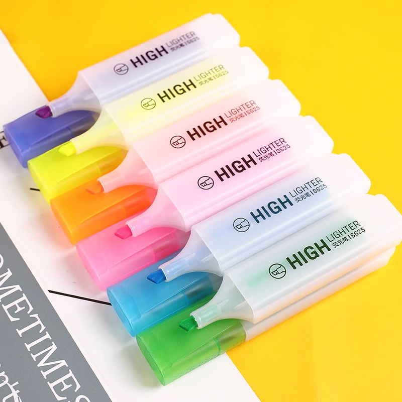 Deli 6 Colors Highlighter Pen Student Writing Marker Pen School ...