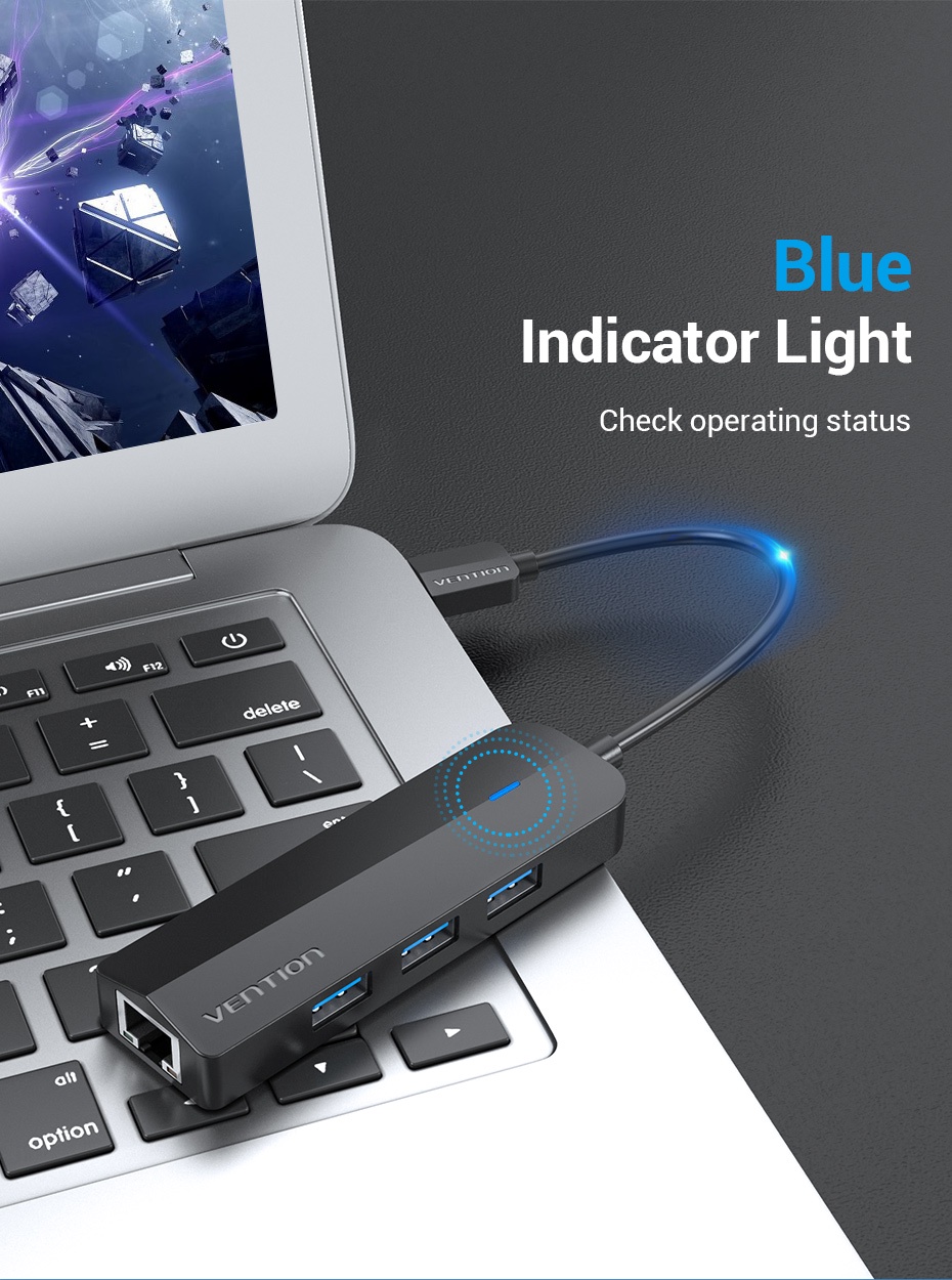 Vention USB Hub To Rj45 Ethernet High Speed Gigabit 10/100/1000mbps Lan ...