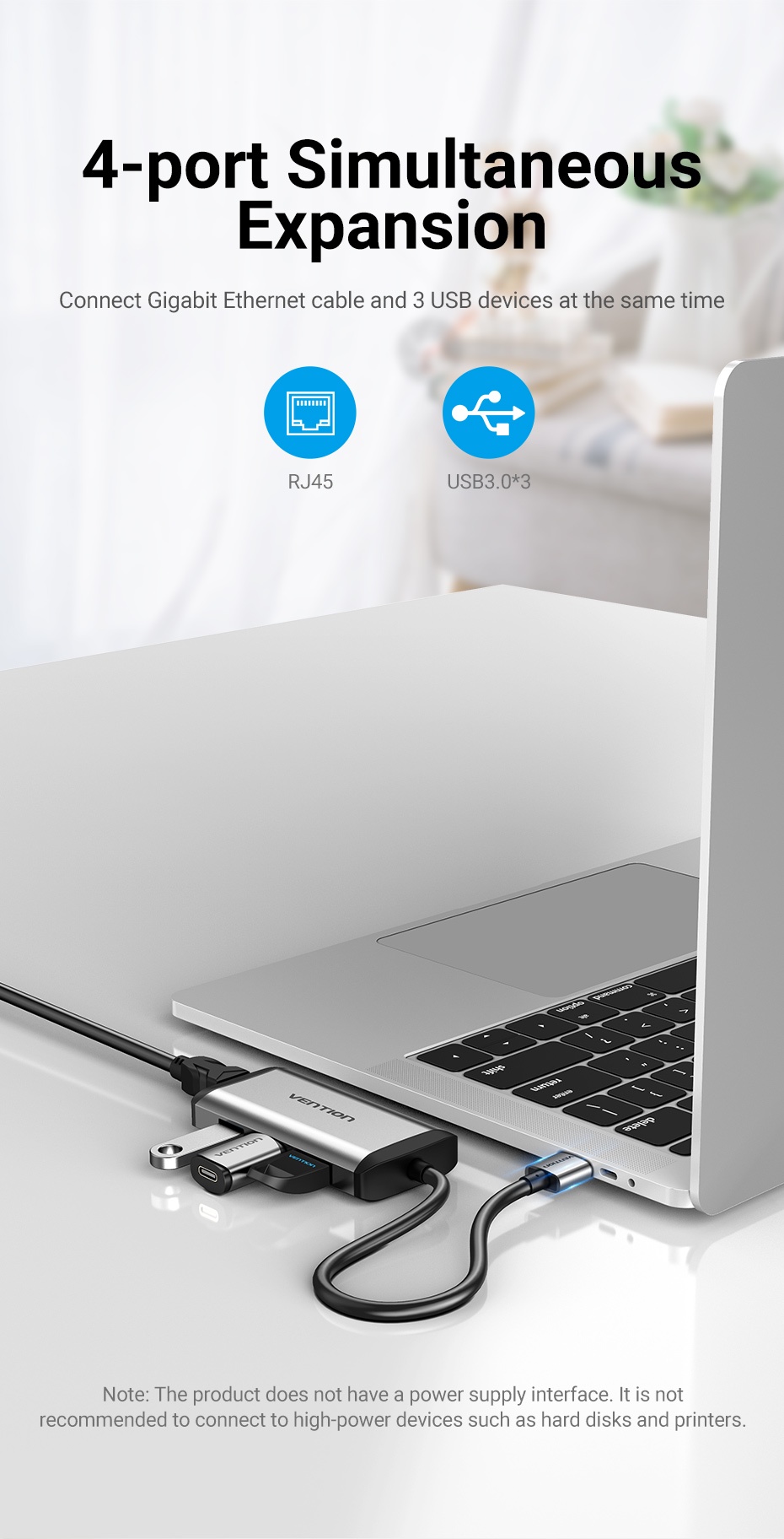 Vention USB To Rj45 Ethernet Network Adapter Hub Converter | Shopee ...