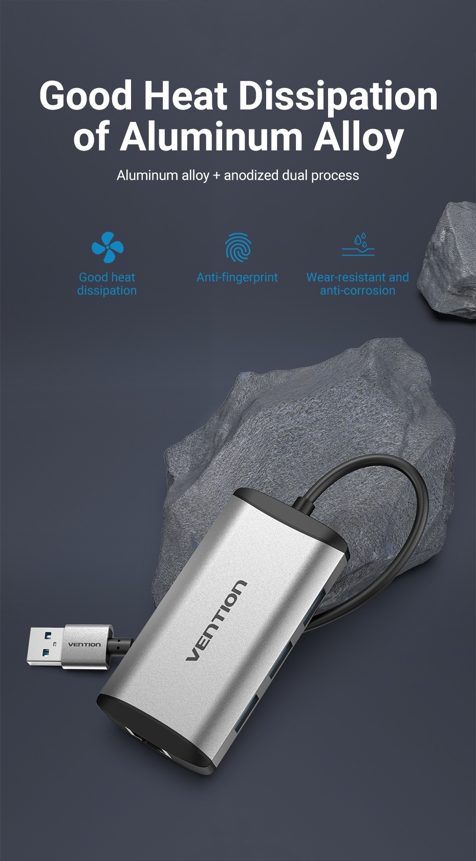 Vention USB To Rj45 Ethernet Network Adapter Hub Converter | Shopee ...