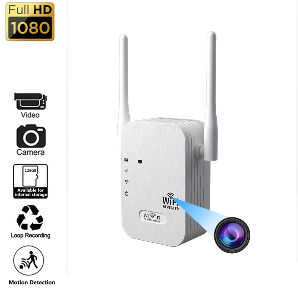 WIFI Repeater with Mini spy Camera Video Wifi HD 1080P Wireless Small ...