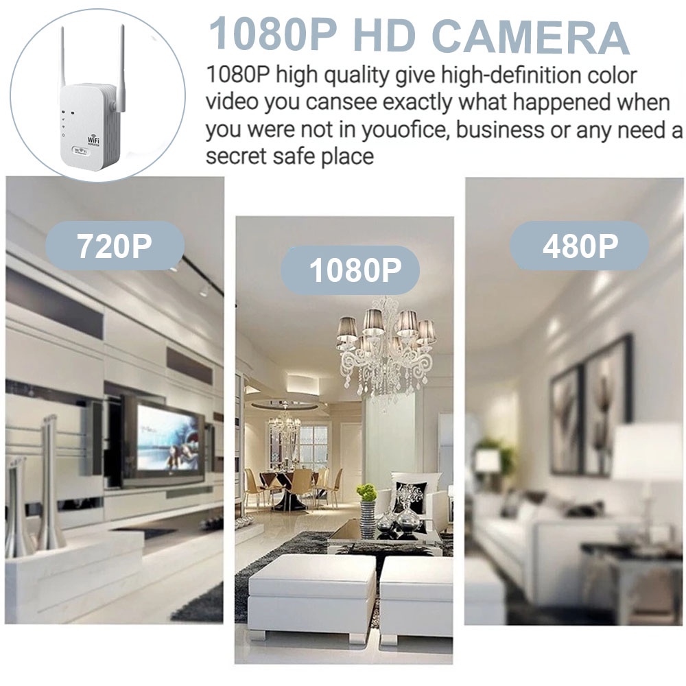WIFI Repeater with Mini spy Camera Video Wifi HD 1080P Wireless Small ...