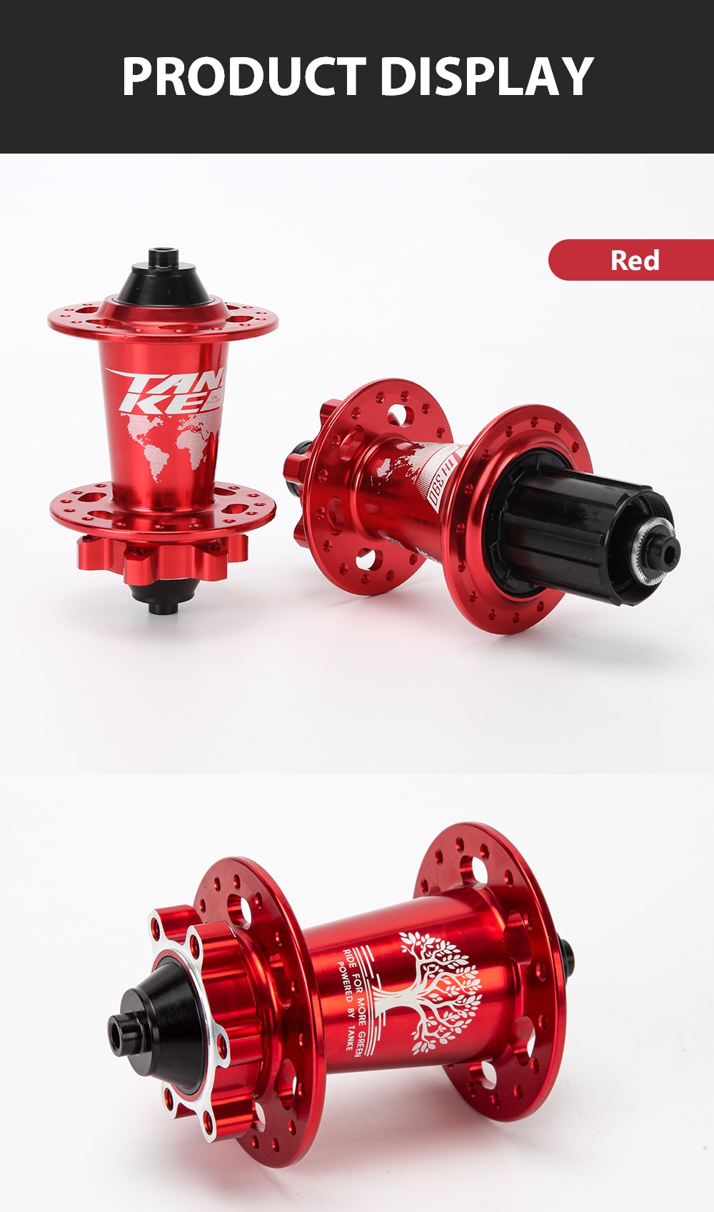 TANKE MTB Hub 6Paw 120 Sound 4 Bearing 28 32 36 Holes Quick Release ...