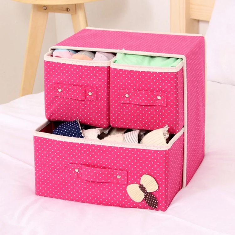 LOVE&HOME Foldable Woven Clothing Storage Box | Shopee Philippines