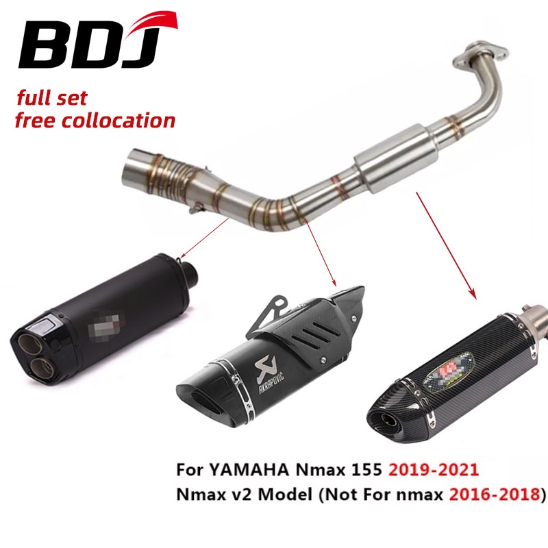 BDJ For Nmax V2 Muffler Exhaust Pipe Catalytic Silencer Accessories ...