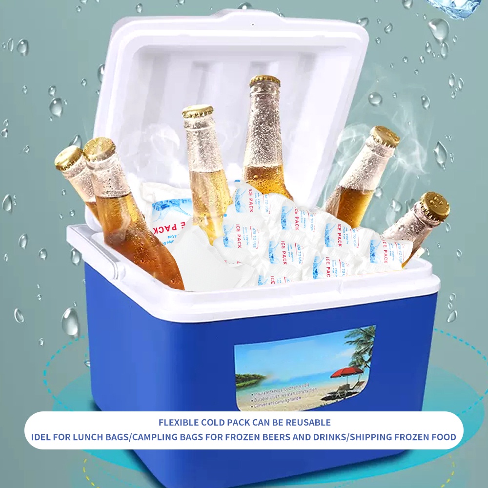 Gel Ice Bag Reusable Ice Pack Sheet 4X6 Ice Bag Food Fresh Cooler ...
