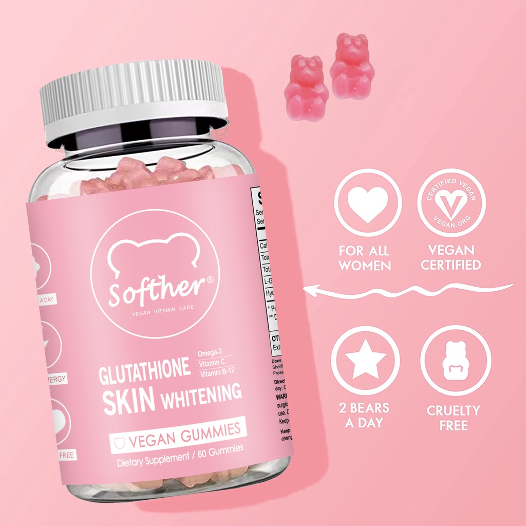 Softher Kids Glutathione Gummies Skin Collagen Gummy Whitening Vitamin ...