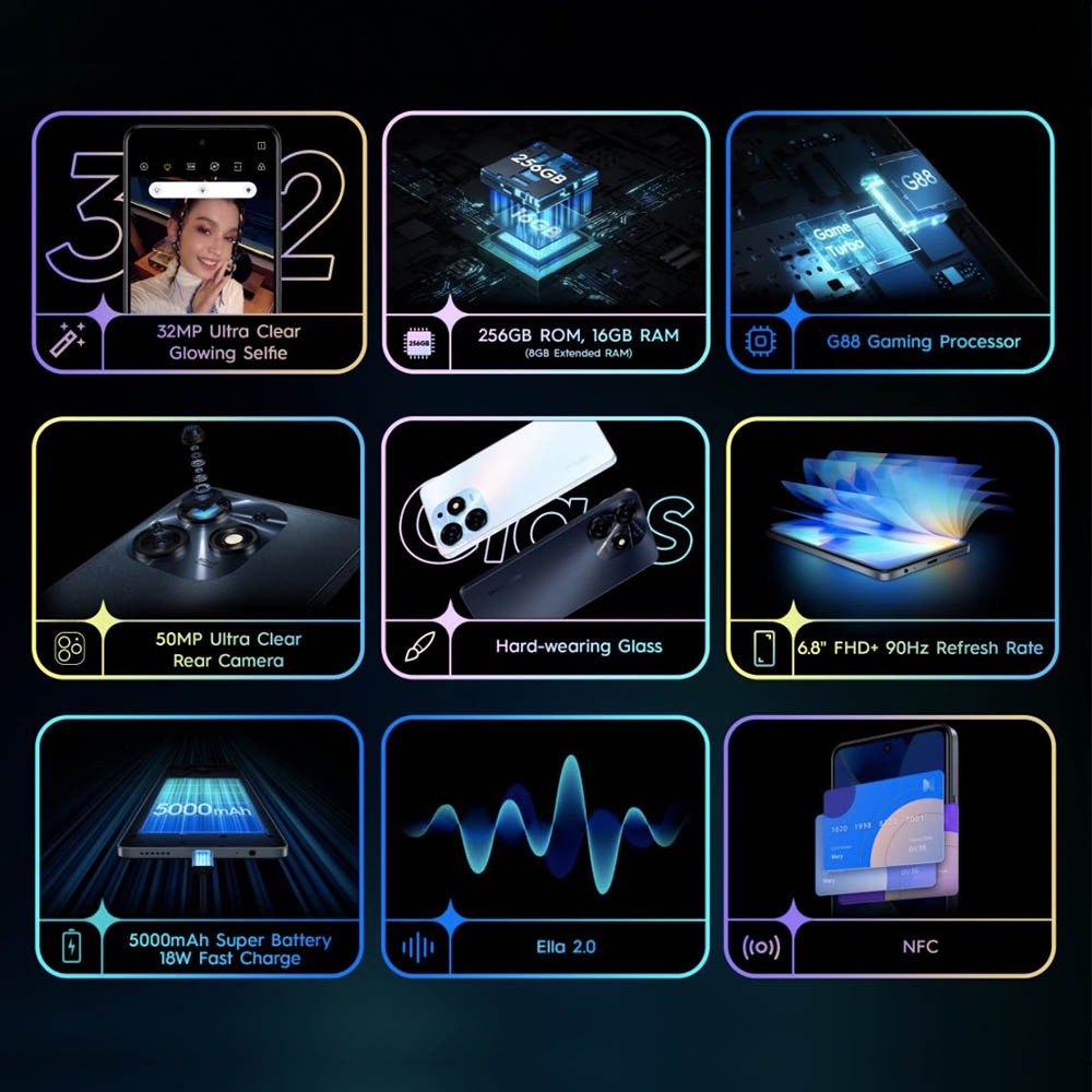 TECNO Spark 10 Pro Smartphone 8Gb Ram+256Gb Rom Extended 8Gb Ram G88 ...