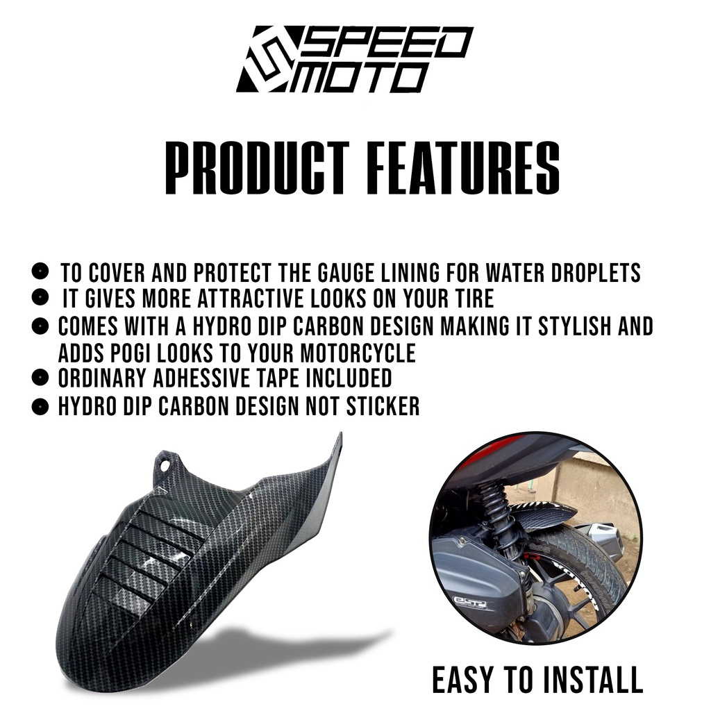 Tire Hugger Mud Guard For Honda Click V3 Click V2 Mud Guard for ...