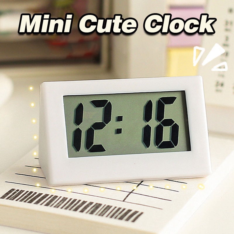Digital Alarm Clocks Desktop Silent Mini Clock with Battery Student ...