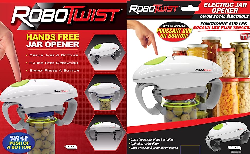 Robotwist Jar Opener, Automatic Jar Opener, Deluxe Model with Improved ...