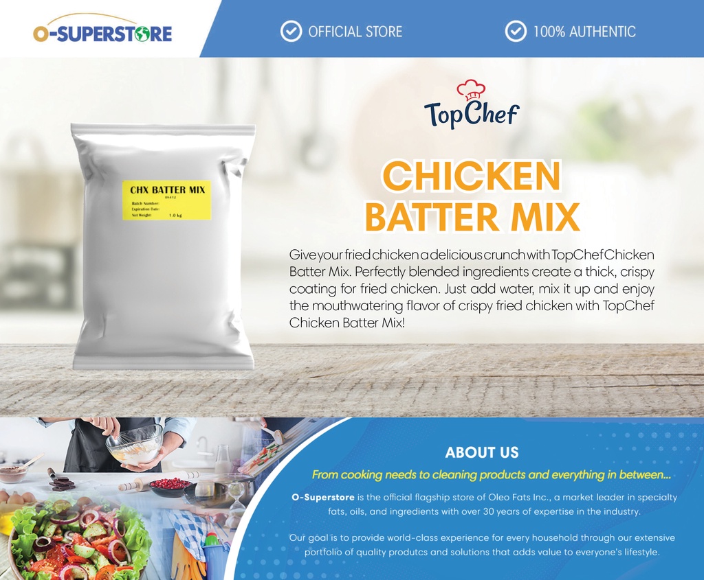 TopChef Crispee Batter Mix 1kg | Shopee Philippines