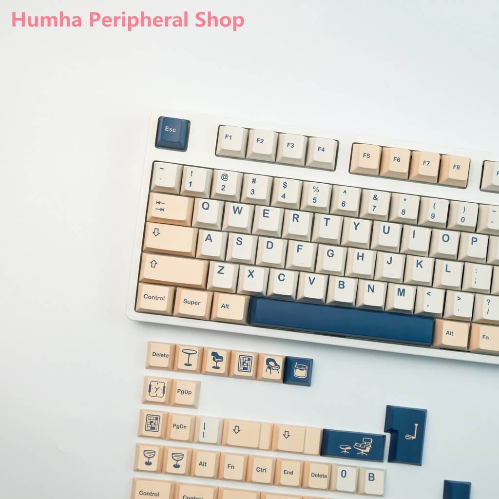 Humha Birch keycap 140 keys PBT material Dye-Sublimation Cherry profile Mechanical Keyboard ...