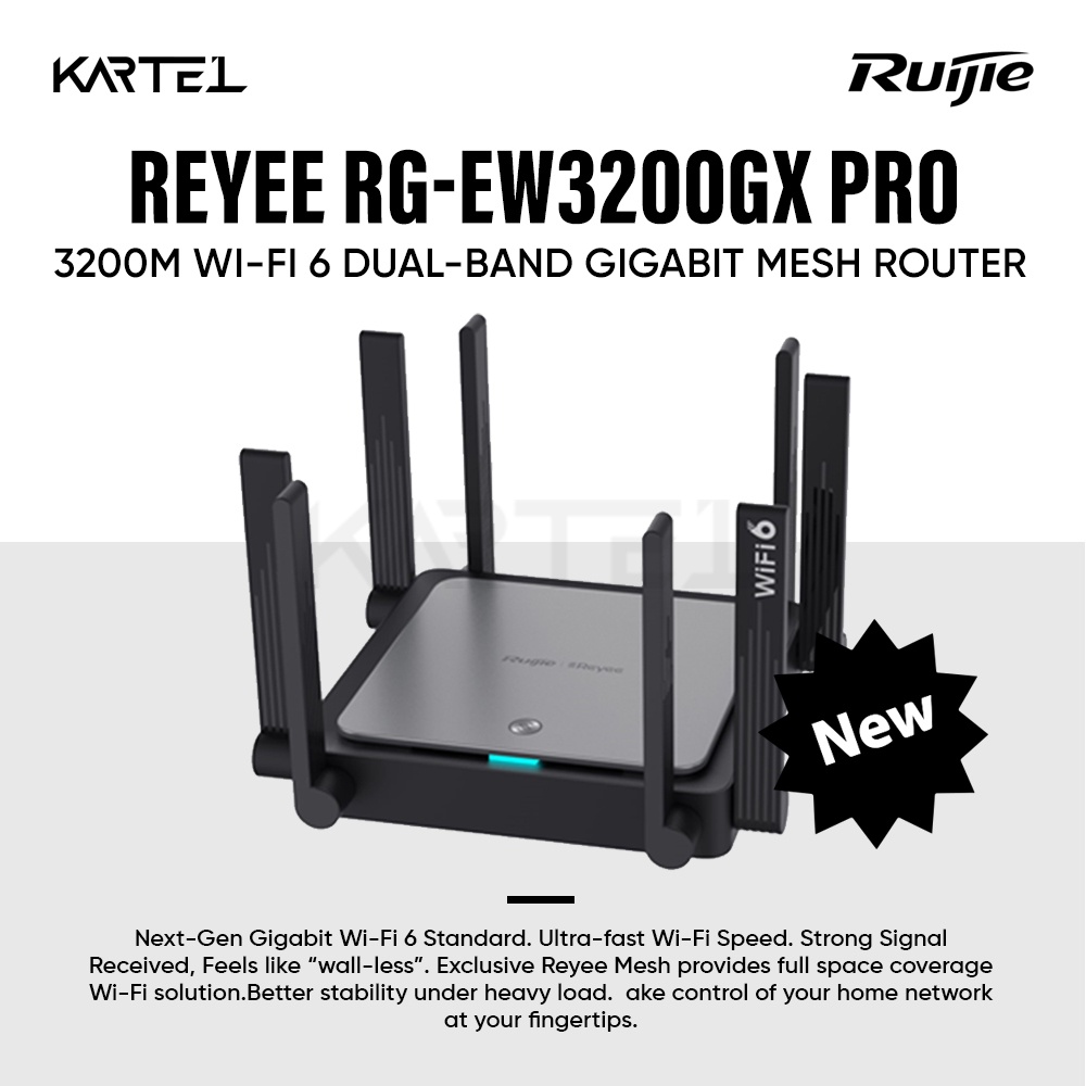 Ruijie RG EW3200GX PRO 3200M WiFi 6 Dual band Gigabit Mesh Router ...
