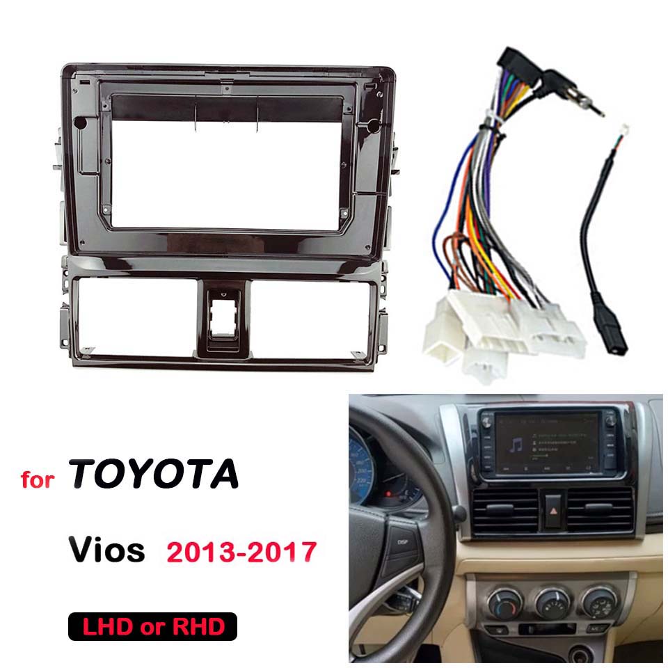 Carstorm 2 Din Car Radio Frame for Toyota Vios 2013-2017 Dash Kit Radio ...