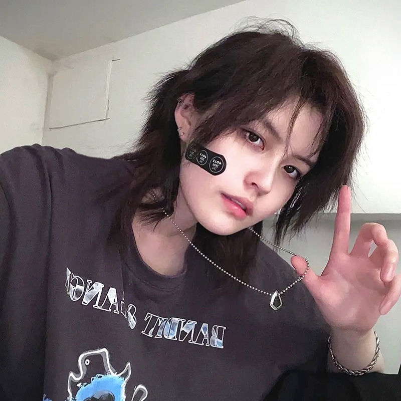 Wig boys mullet head super A wolf tail cool handsome Korean version of ...
