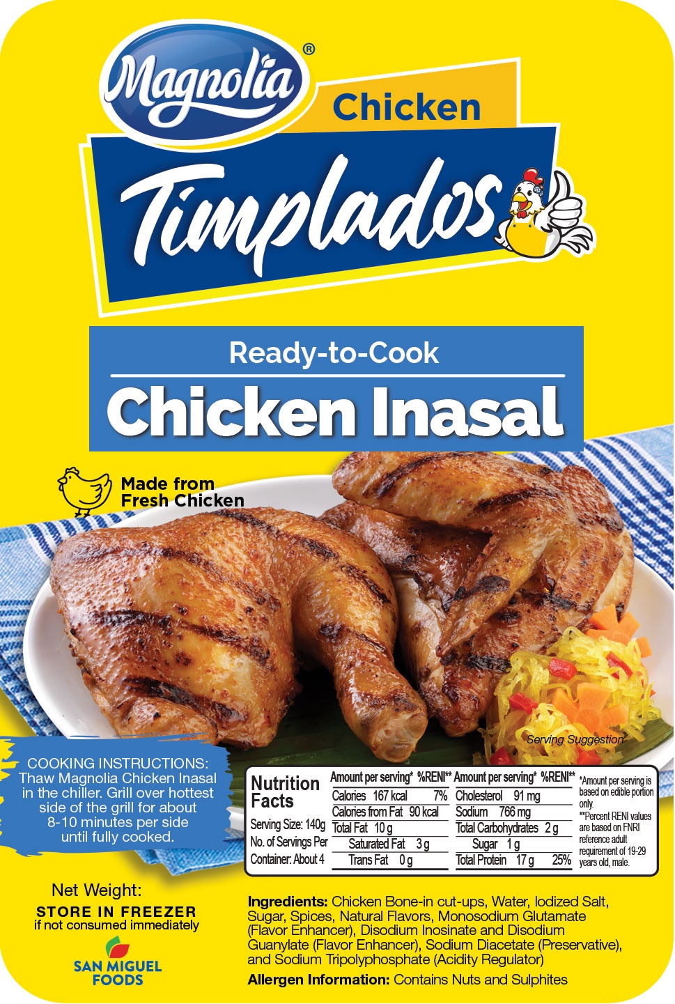 MAGNOLIA CHICKEN TIMPLADOS 550G Ready-to-Cook Chicken Inasal | Shopee ...
