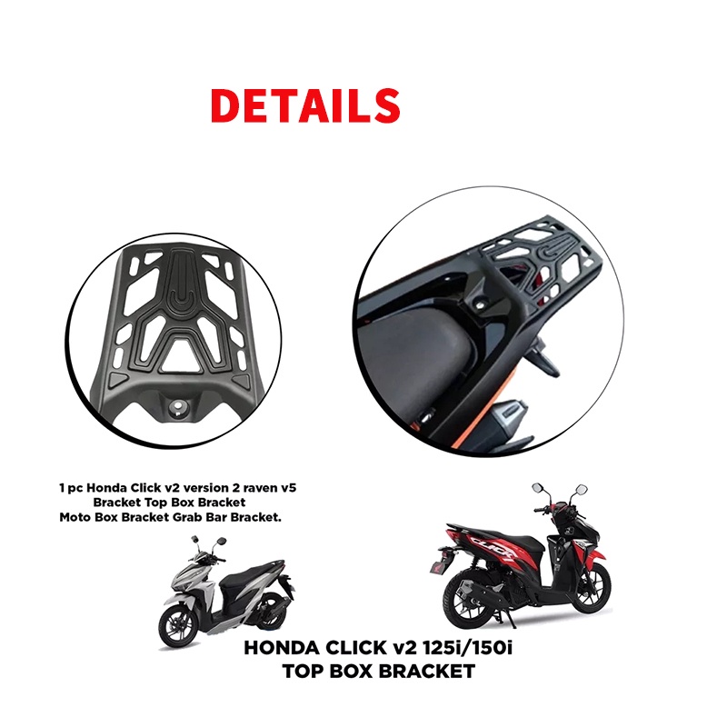 Honda Click Raven Bracket V5 For Click 125i/150i Tail Box Bracket Alloy ...