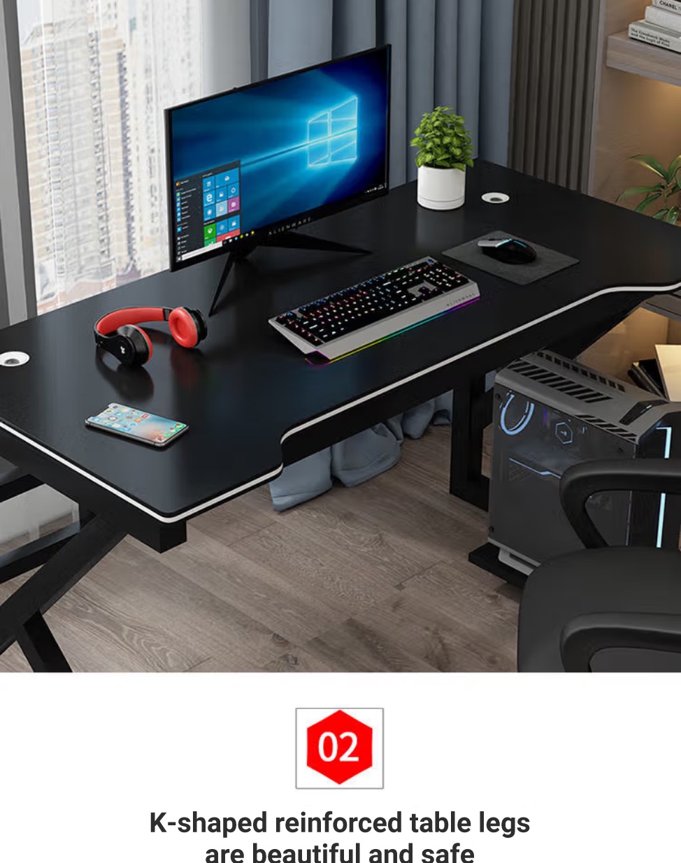 FEILI Gaming table 100CM 120CM gaming desk home computer table gaming ...