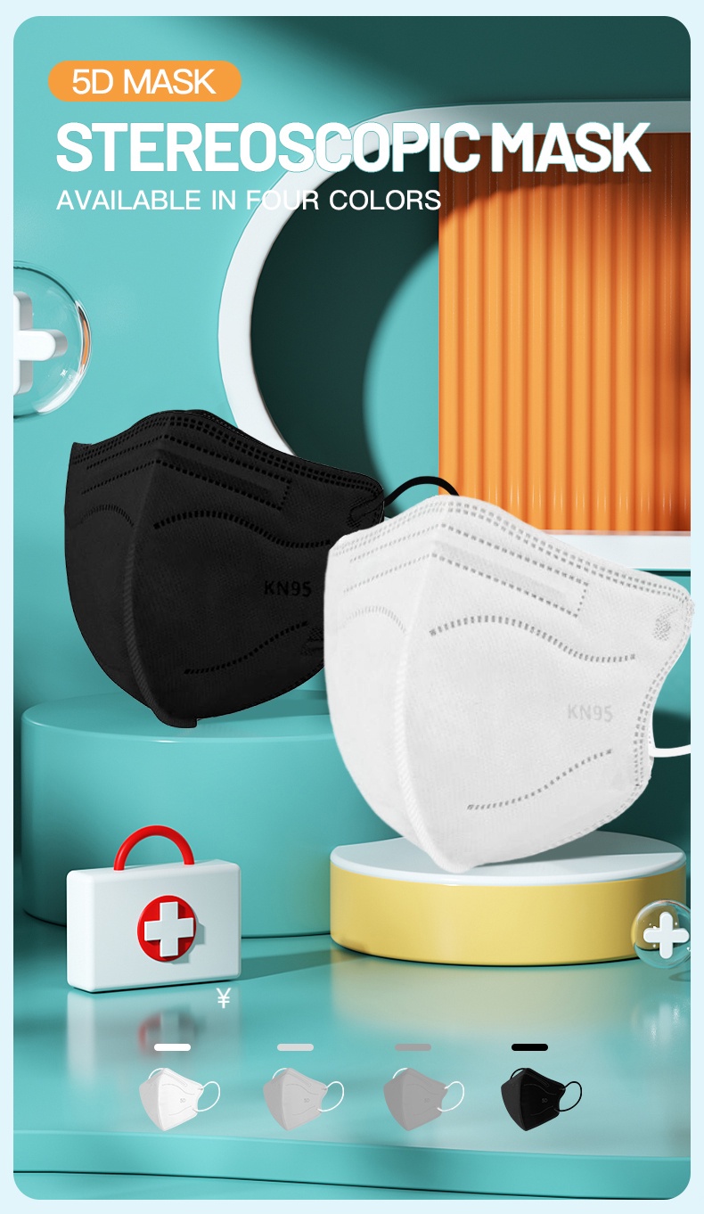 100Pcs Kn95 5D Mask Butterfly 5Ply Protective Reusable Unobstructed ...